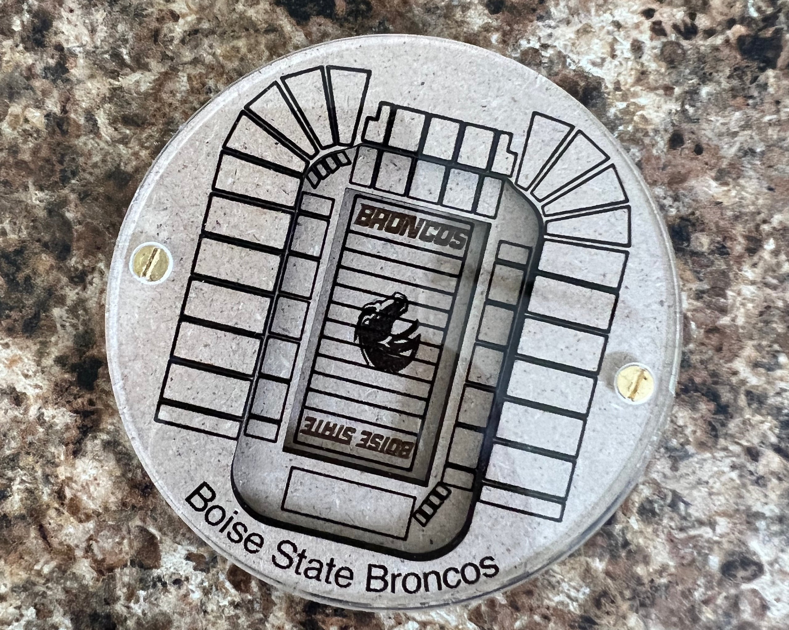 Boise State Football Stadium Map Coaster | Idahome Laser Design